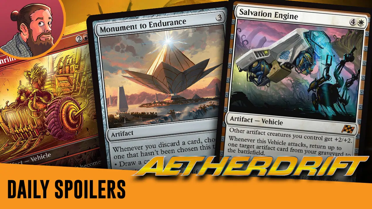 Aetherdrift Spoilers — January 29 | Mythic White Vehicle, Discard