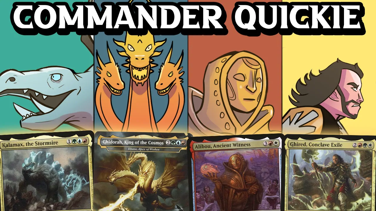 Ghired vs. Alibou vs. Ghidorah vs. Kalamax | Commander Quickie